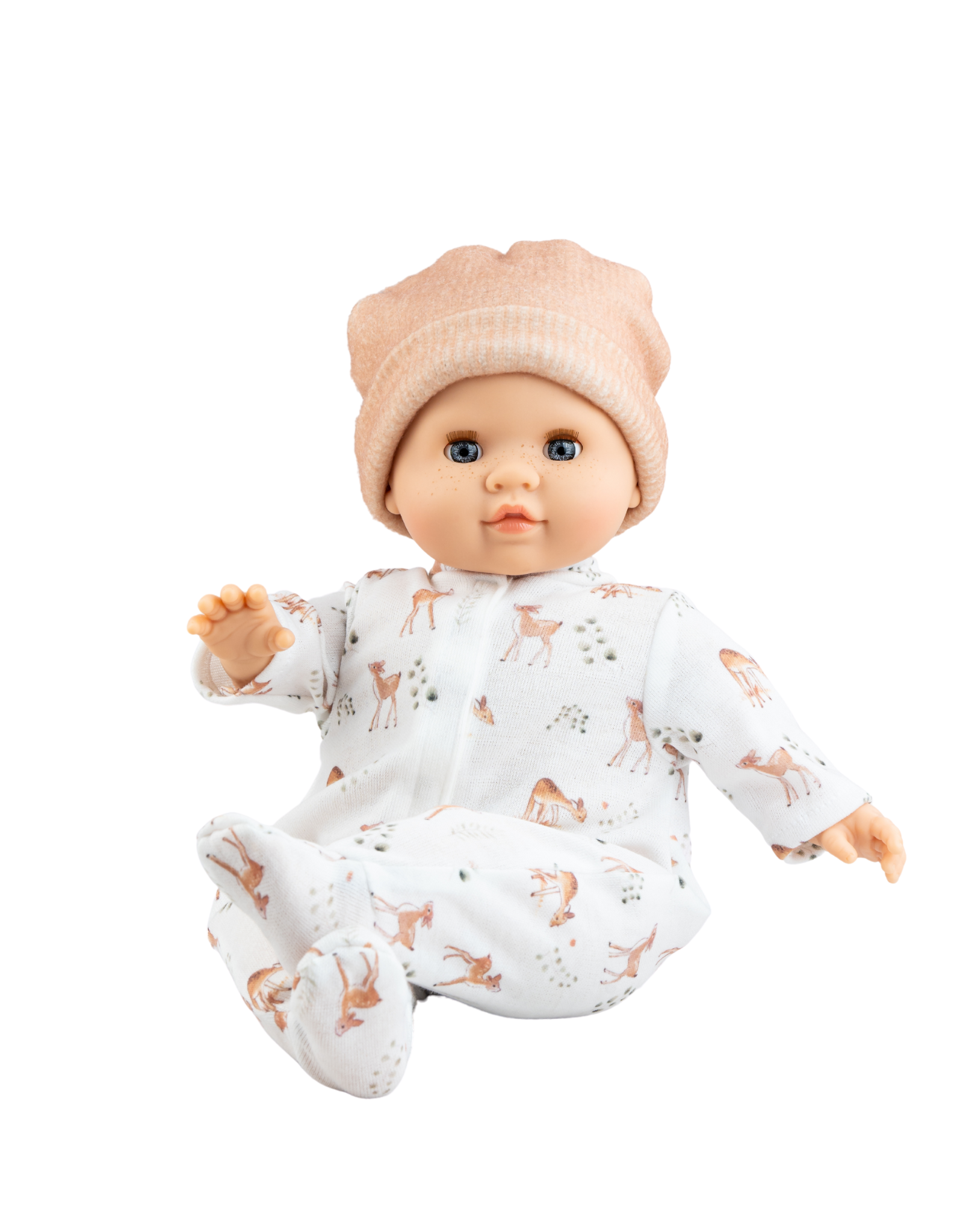 Los Manus doll - Lola with fawn pajamas and hat - Paola Reina